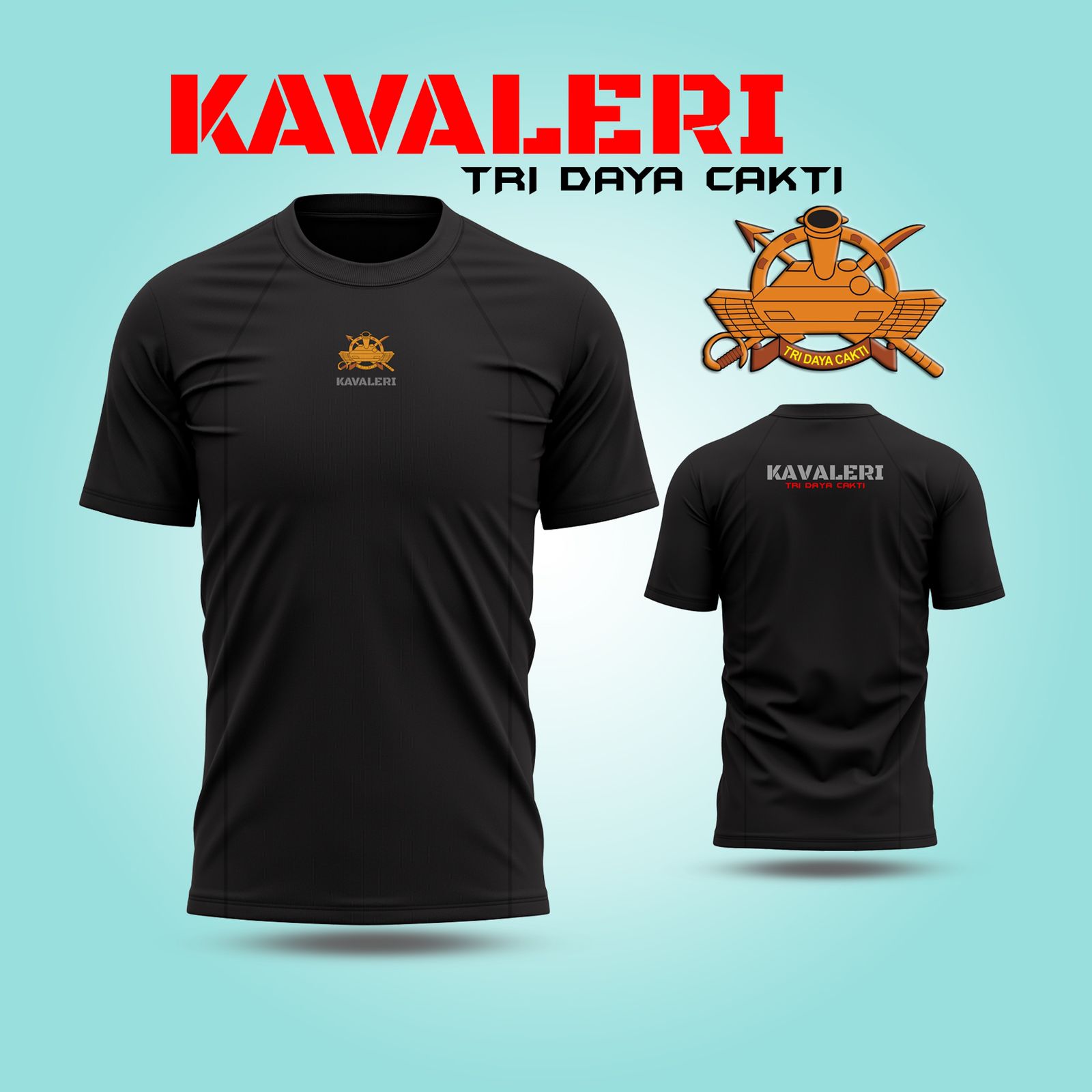 BAJU KORPS KAVALERI / KAOS KAVALERI TNI AD / ATASAN OLAHRAGA KORPS ...