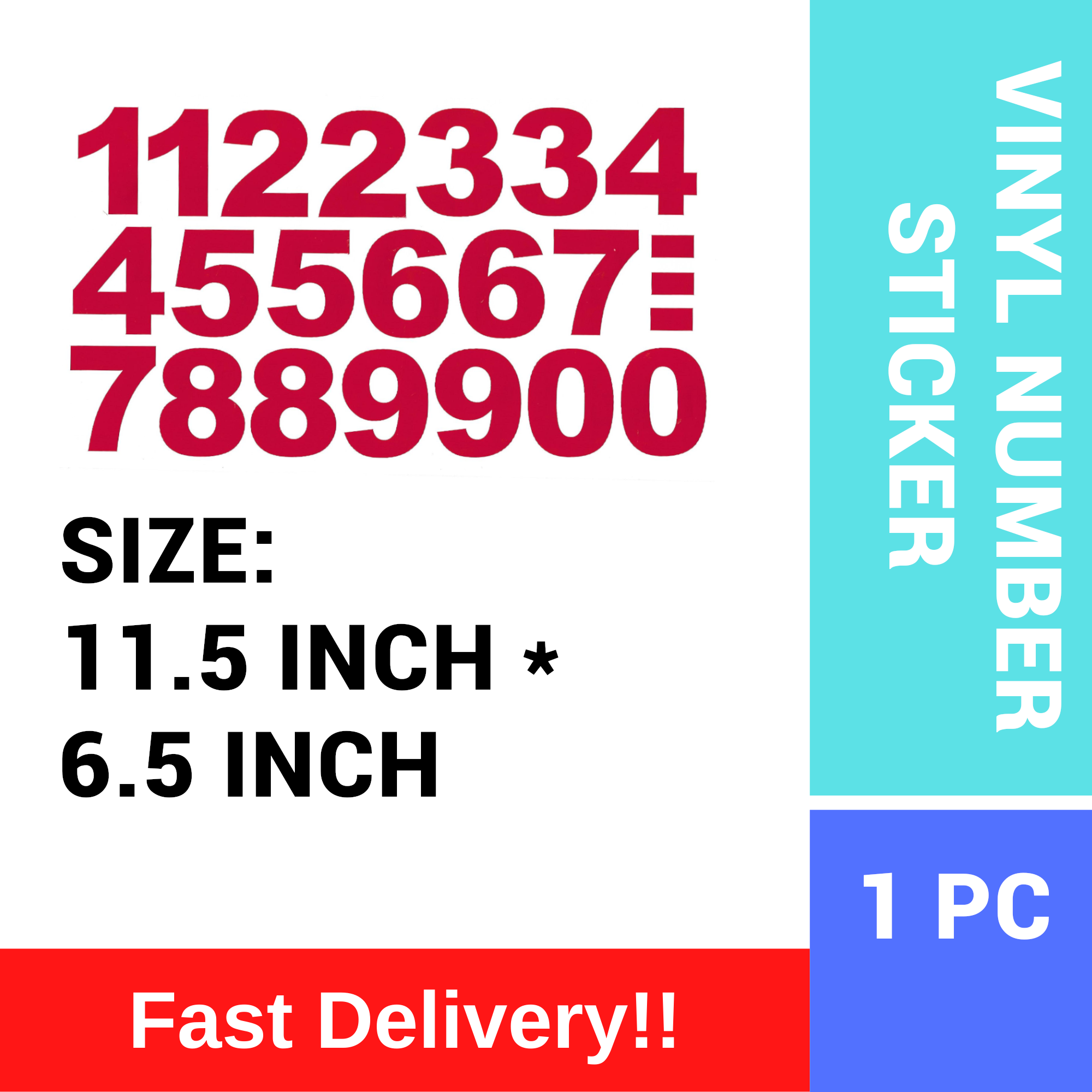 123 Number Vinyl Sticker For Balloon Sticker Telephone Sticker Sticker ...