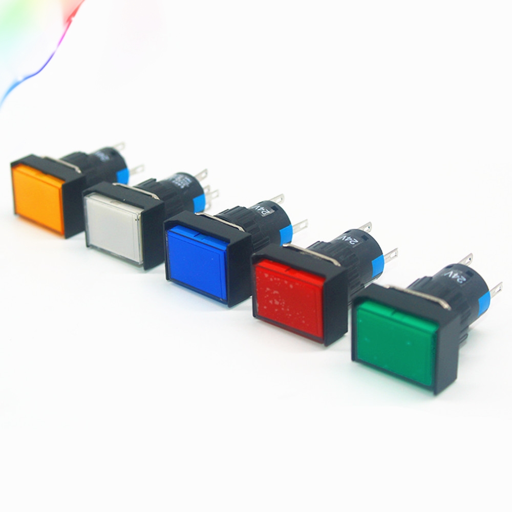 【TopazTrove】Momentary Push button Switches LA16J-11D DC 6V 12V 24V 220V ...