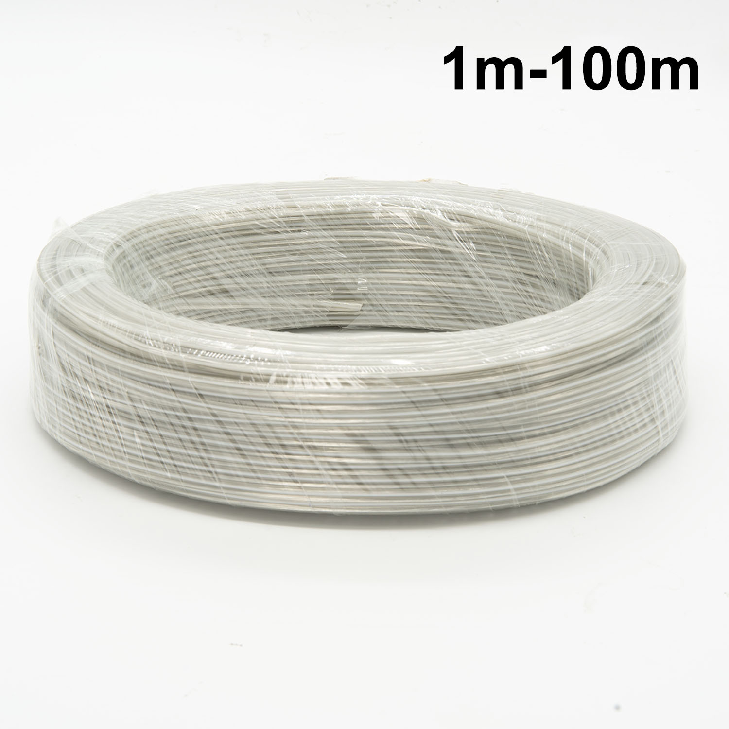 1-100M DIY Electrical Wire 2Pin LED Neon Welding Silver Wire Middle ...