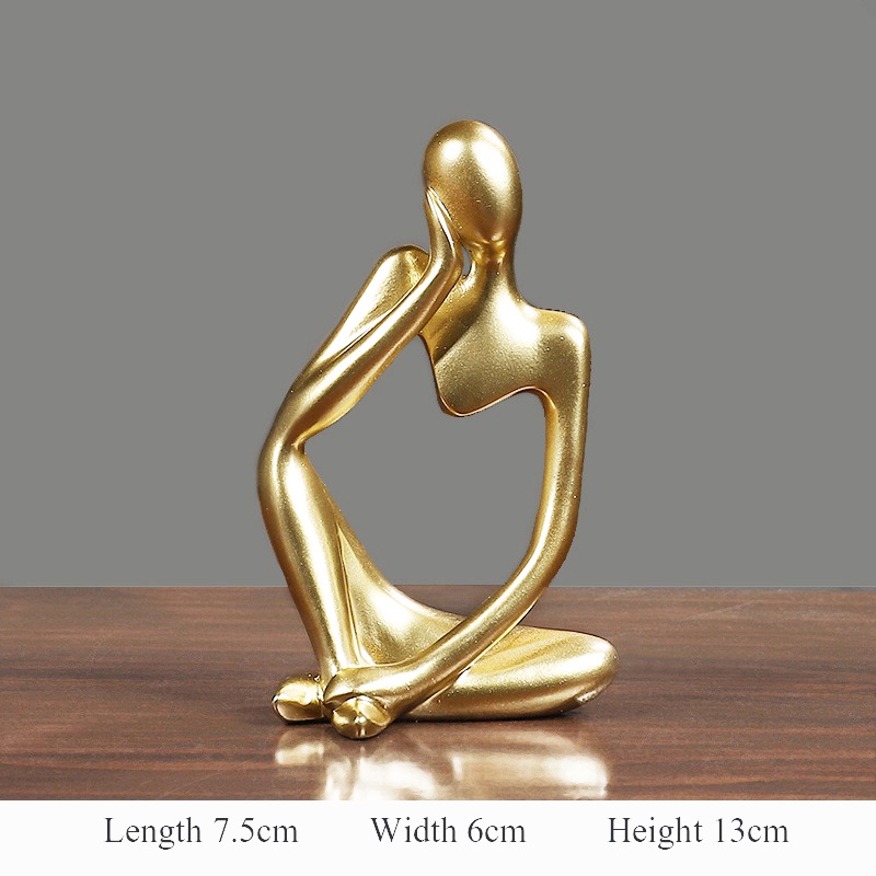 3PCS Mini Thinker Statue Gift Resin Set Home Decor Party Decorations ...