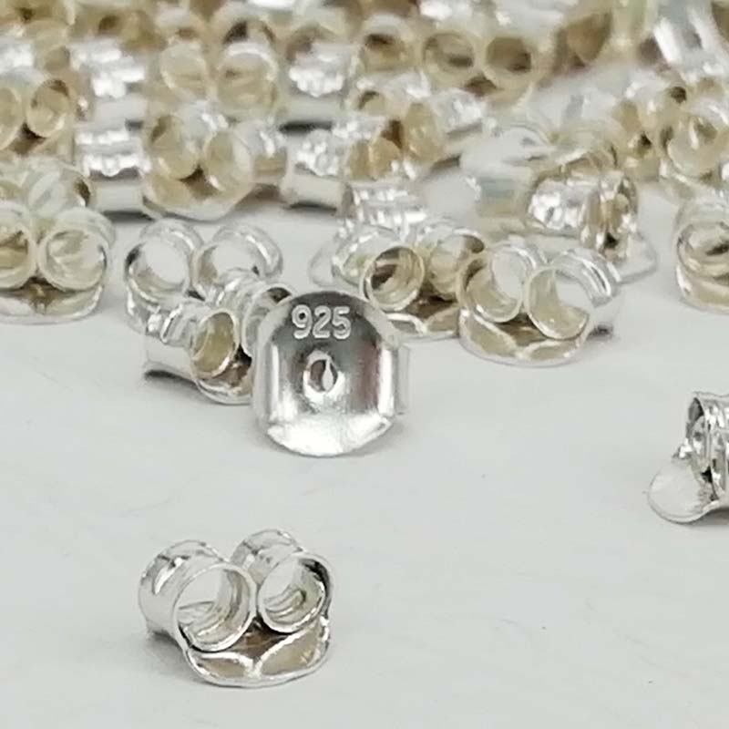 Genuine Real Pure Solid 925 Sterling Silver Earring Stopper Safety ...
