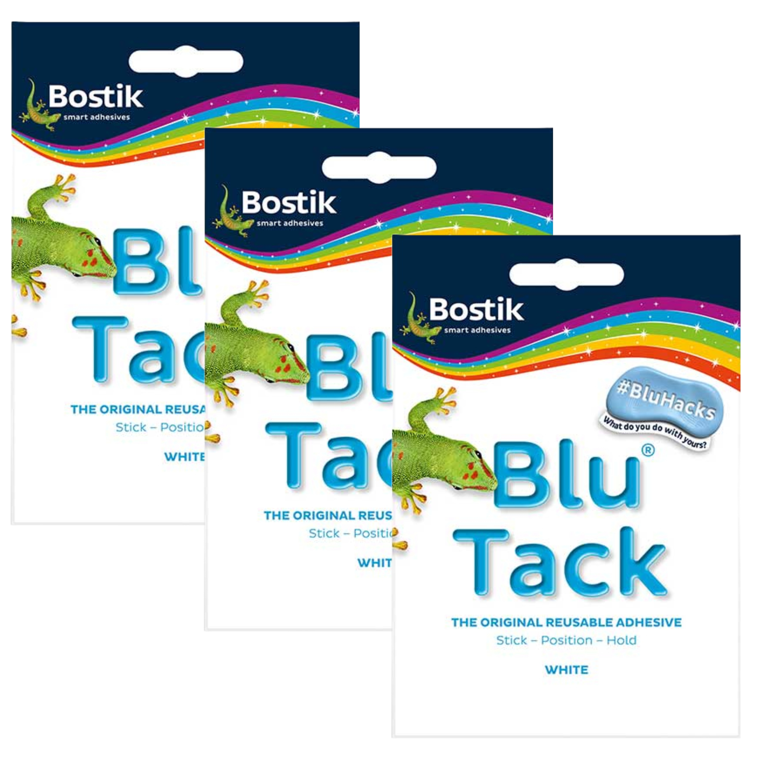 [Bundle of 3] Bostik Original Blu Tack Reusable Adhesive - Both Blue ...