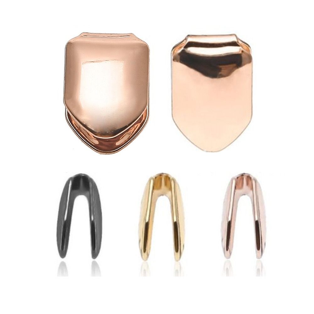 New Rock Hip Hop Unisex Single Tooth Caps Teeth Mold Kit Gold Teeth Set ...
