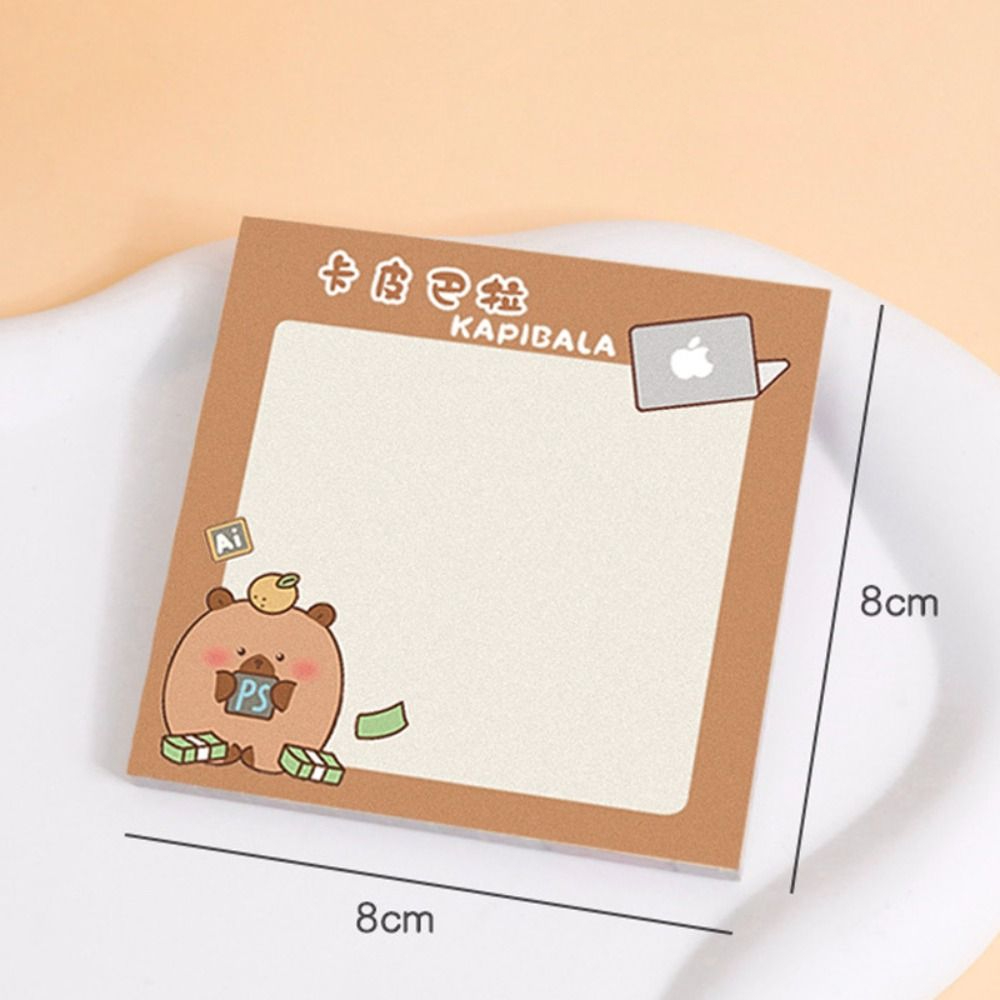 Cartoon Cute Capybara Sticky Note Self-adhesive Notepad Capybara Memo ...