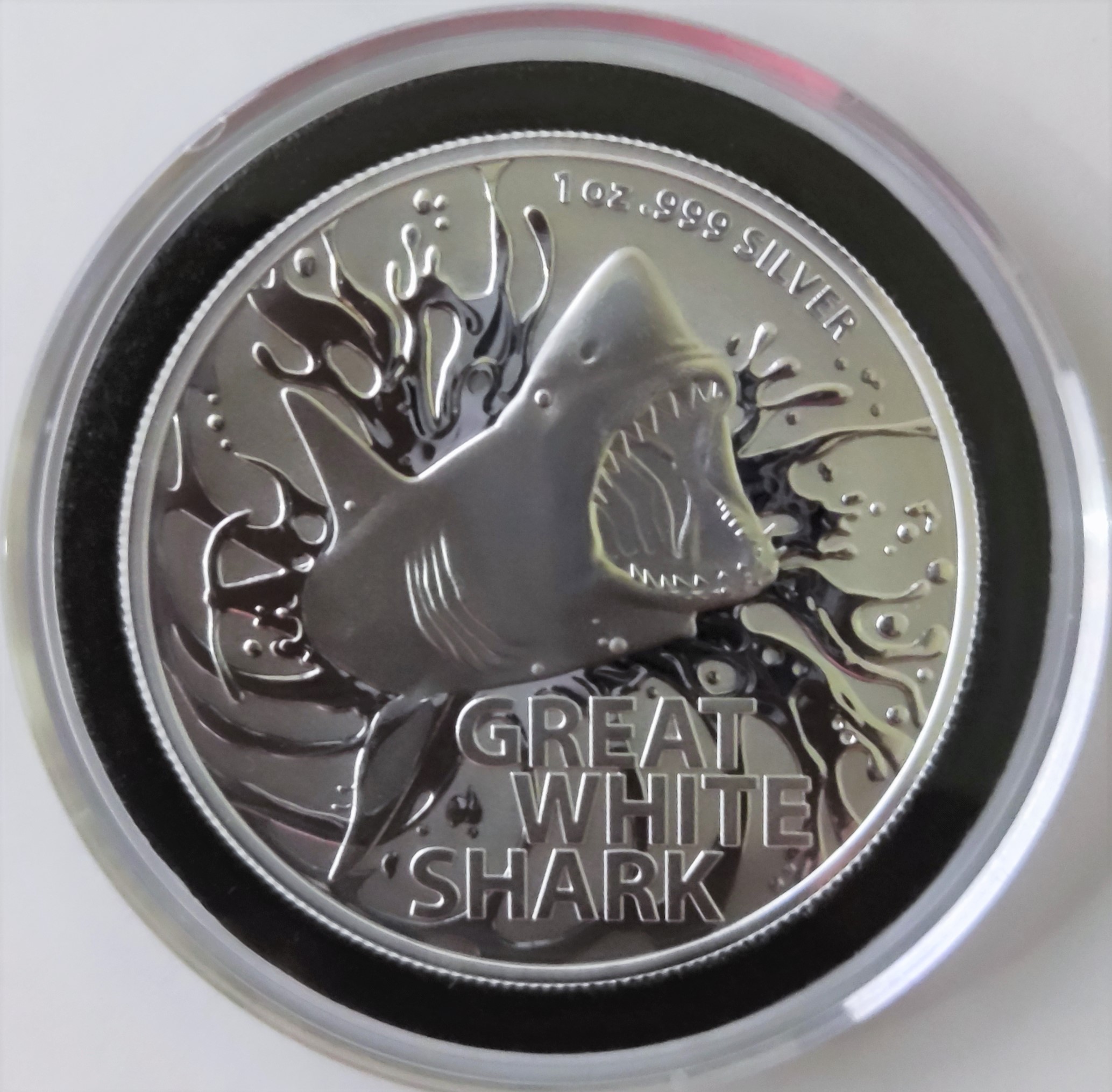 2021 1 oz Australia's Most Dangerous - Great White Shark .999 Silver ...
