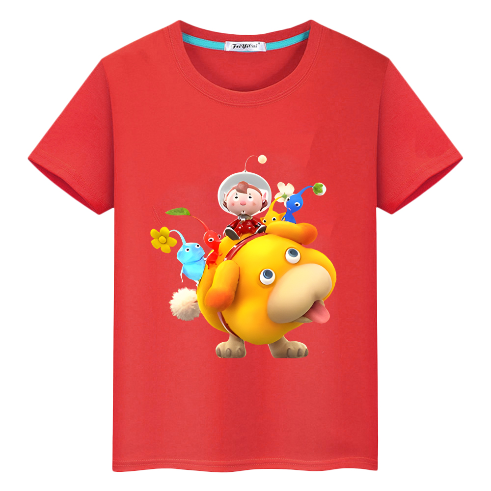Pikmin Summer Cute Tshirt Print 100%Cotton Short T-shirt cartoons Tops ...