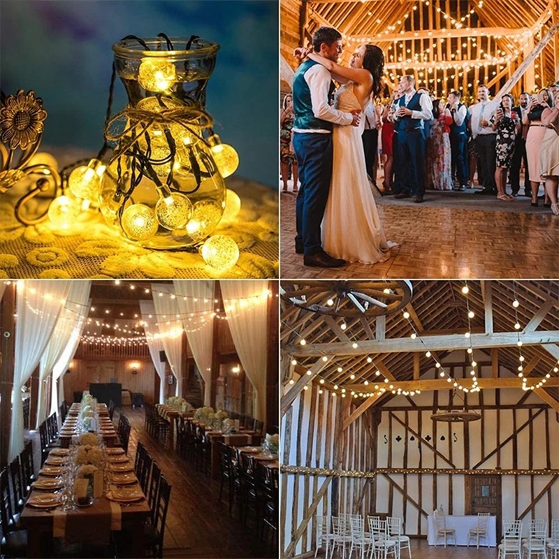 โซล่าเซลล์ ไฟปิงปอง ไฟแต่งสวน ไฟวินเทจ 2050100 LED ไฟกระพริบ ไฟแต่งสวนไฟกลม ไฟประดับ ไฟเชอรี่ ไฟ ...