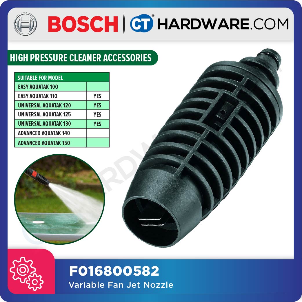 BOSCH F016800582 VARIABLE FAN JET NOZZLE FOR HIGH PRESSURE WASHER ...