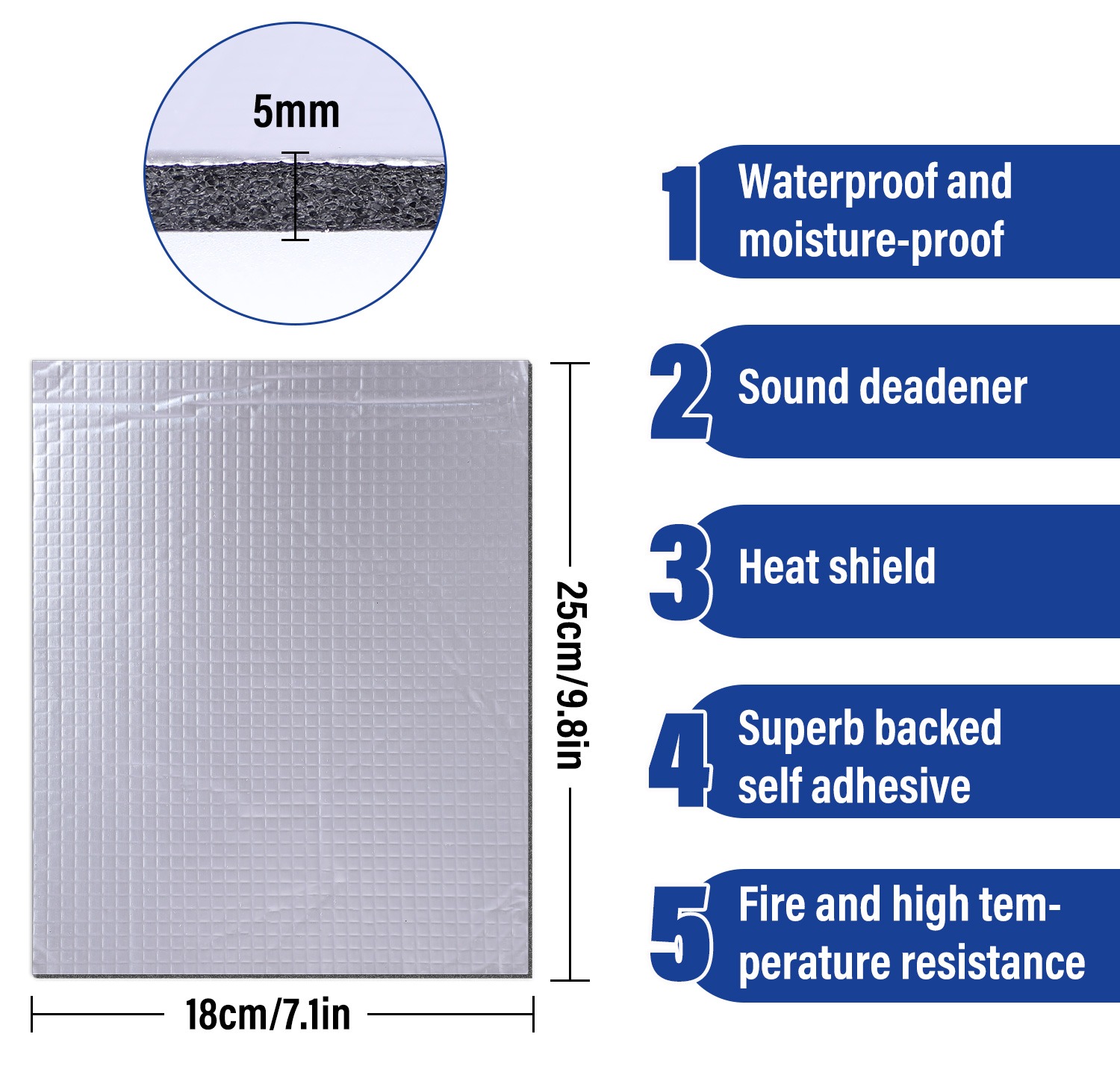 【LKFJ4OSA99】Sheets Sound Deadener Heat Insulation Mat Aluminum Foil ...