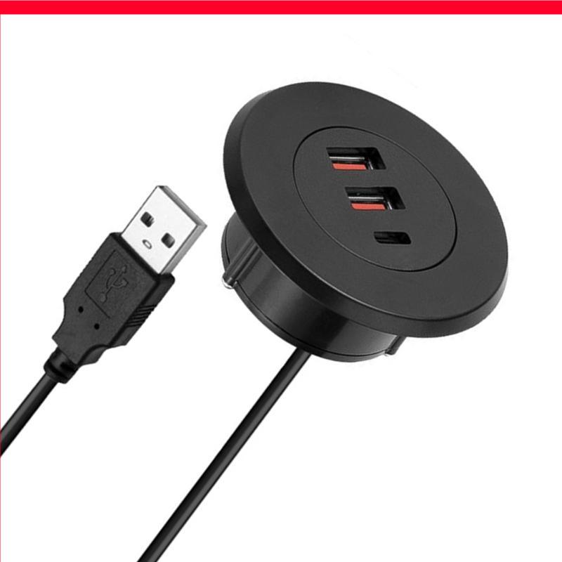 547E USB Type C Desk Grommets Hub 3 Port Organizers for Cable ...