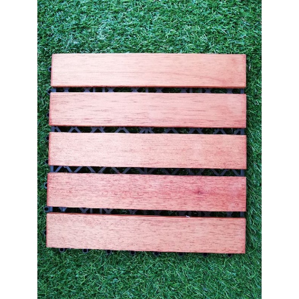 Floor decking Meranti Wooden Floor Interlocking Weatherproof Outdoor ...