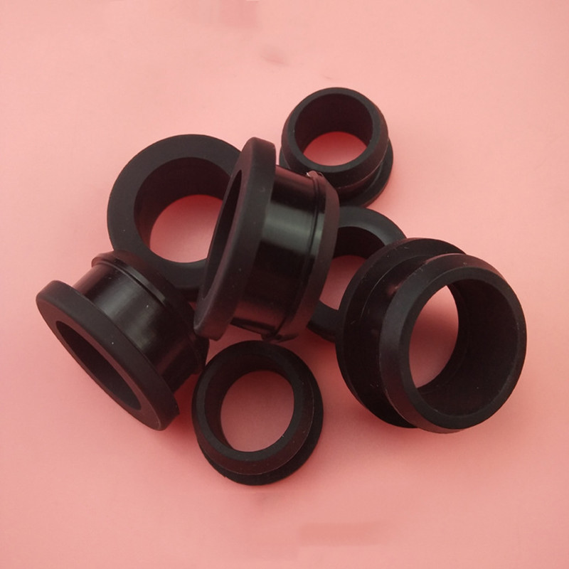 Hollow Rubber Hole Caps Black Snap-On Grommet Hole Plugs Wire Cable ...