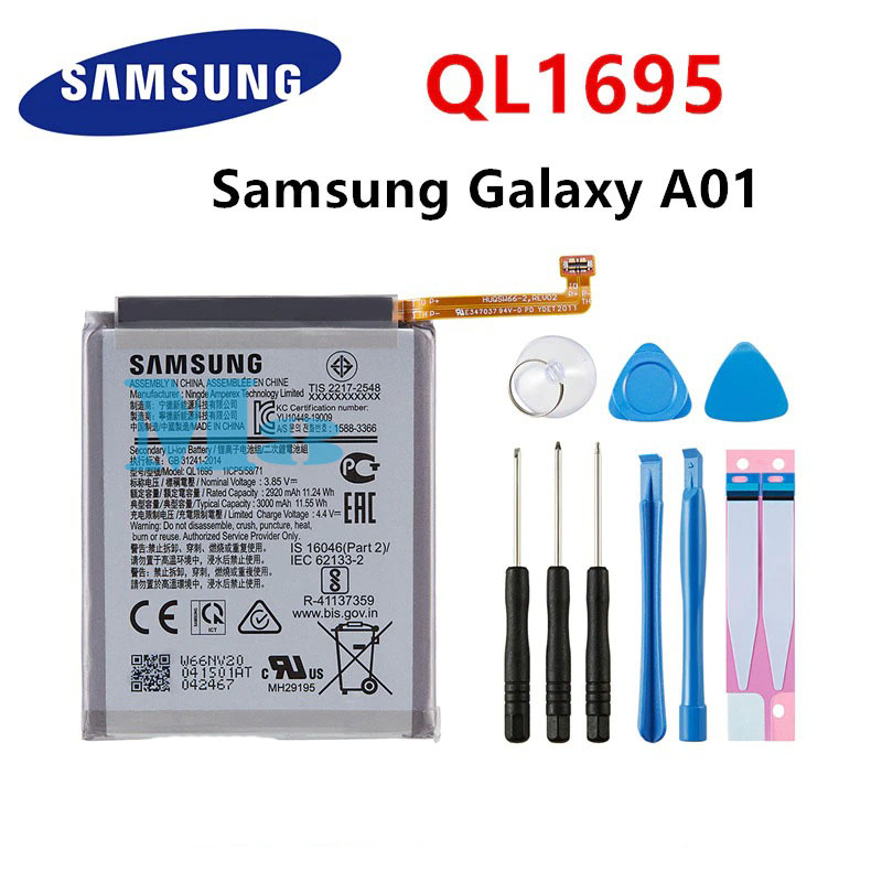 แบตเตอรี่แท้ QL1695 Samsung Galaxy A01 + เครื่องมือ 3000MAh - M8 ...