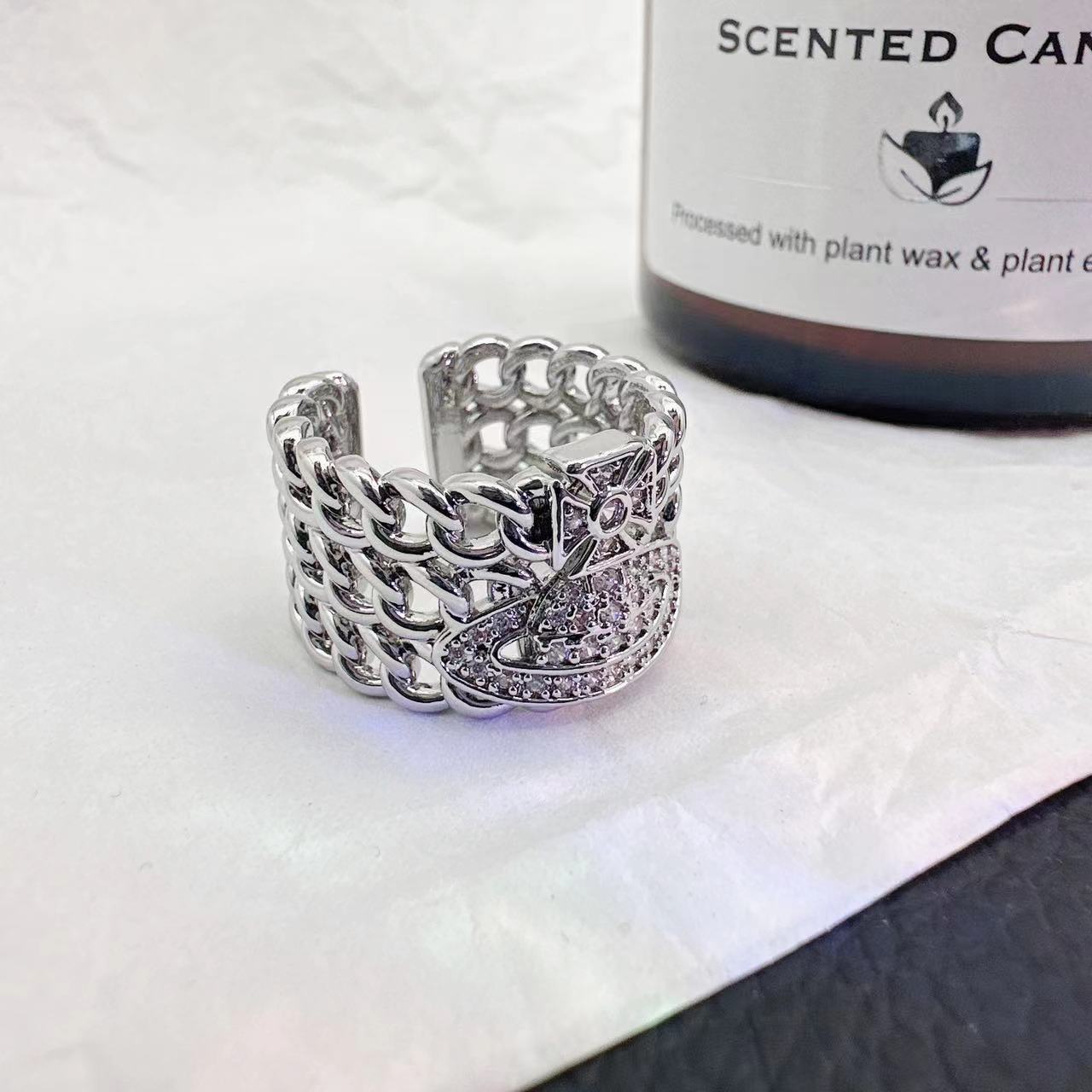 Empress Dowager Hollow Full Saturn Ring Niche High-end Light Luxury ...