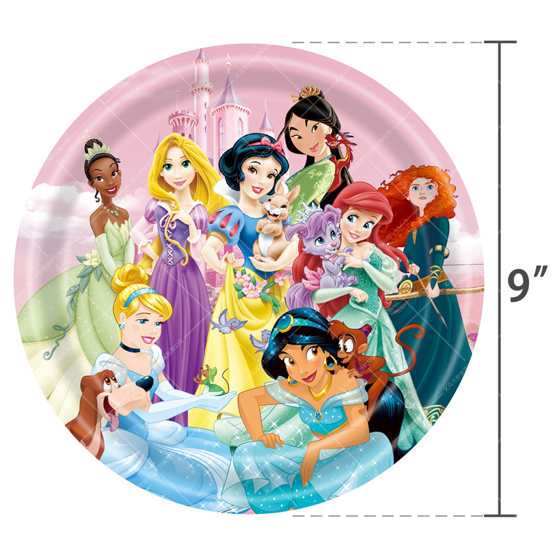 YF Princess Elsa Party holiday decorations Tablecloth Birthday set flag ...