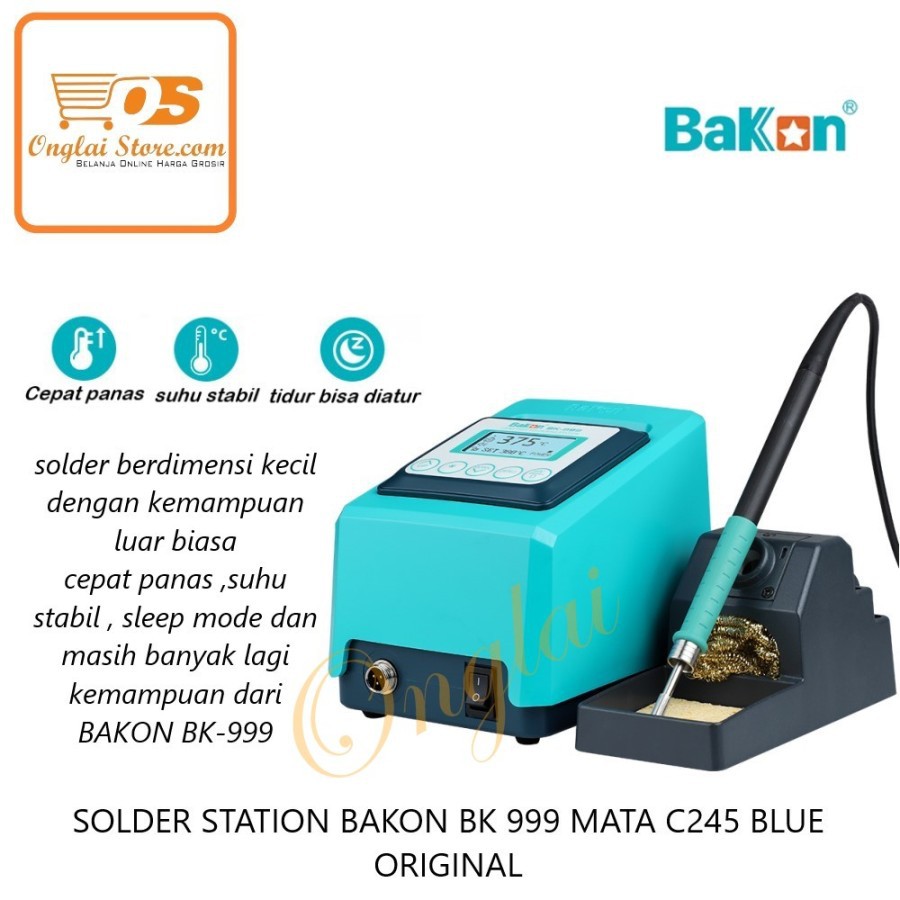 Solder Station Bakon BK 999 Mata C245 Blue Original | Lazada Indonesia