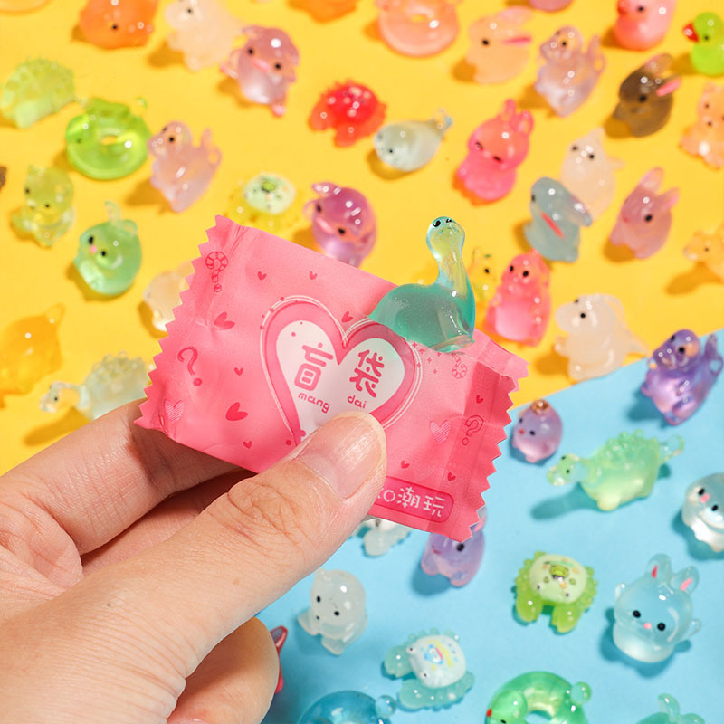 10pcs Cute Mini Resin Animal Figures Model Blind Bag Toys Action ...