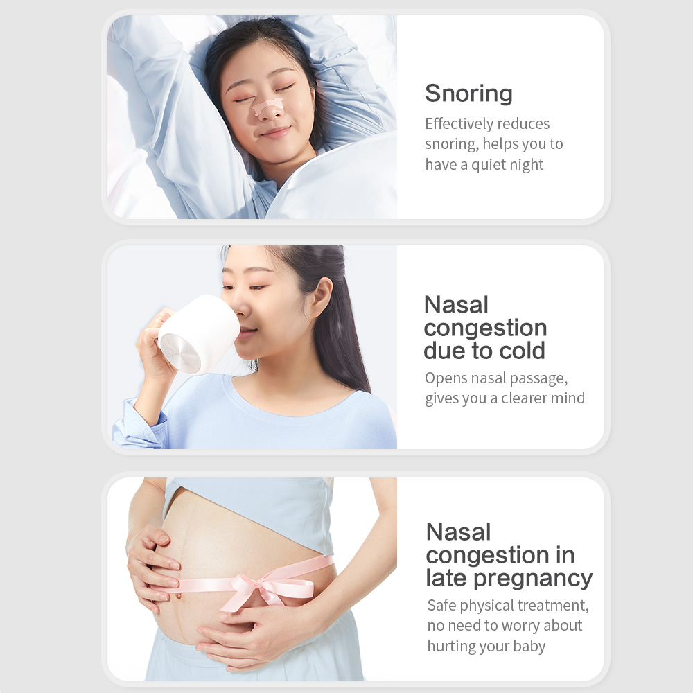 Cofoe 10ชิ้น/กล่องแผ่นแปะจมูก nasal strips แผ่นแปะคัดจมูกบรรเทาคัดจมูกนอนกรนที่แปะคัดจมูกแก้ ...