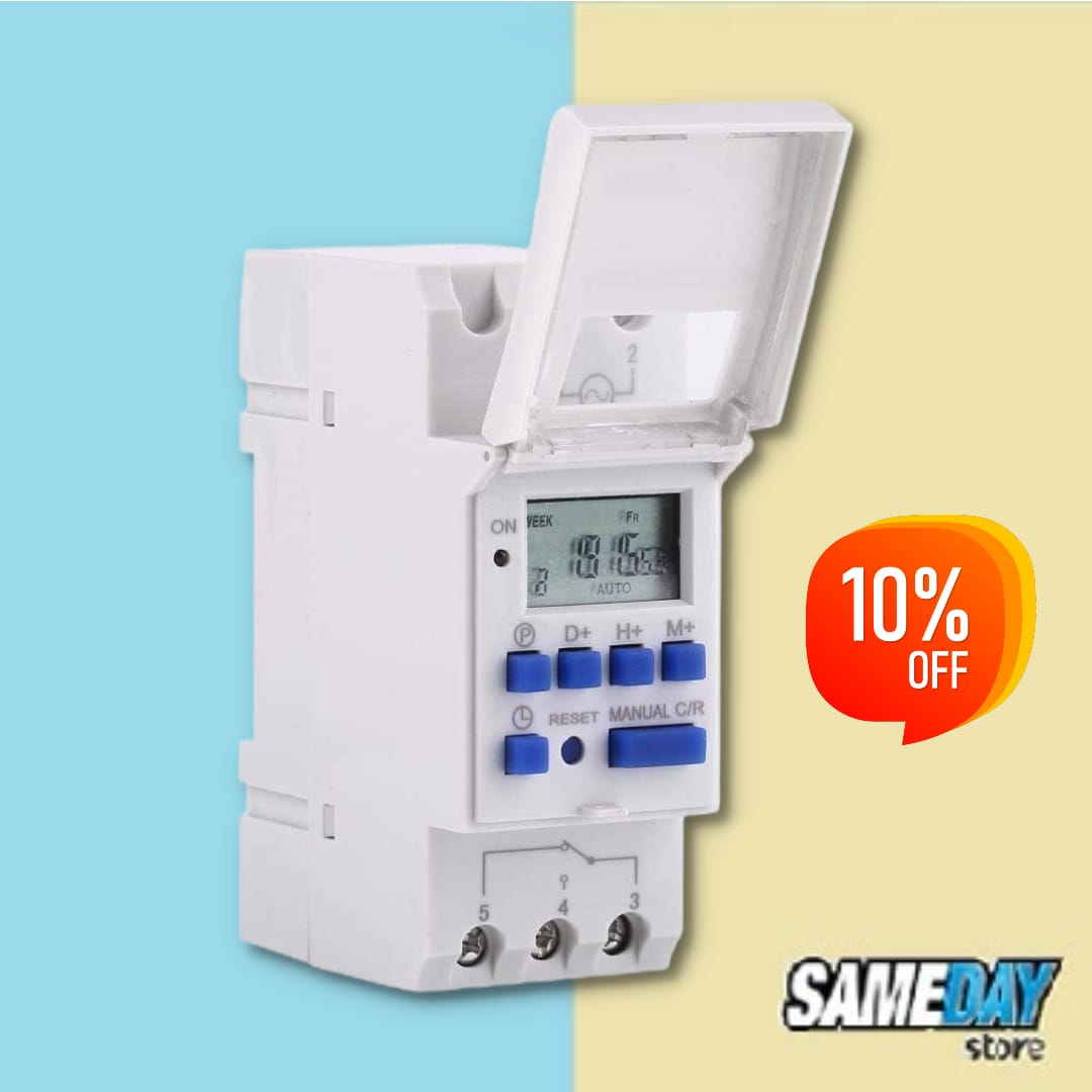 Digital Timer MCB Box Switch Programmable 220V Din Rail On Off Lampu ...