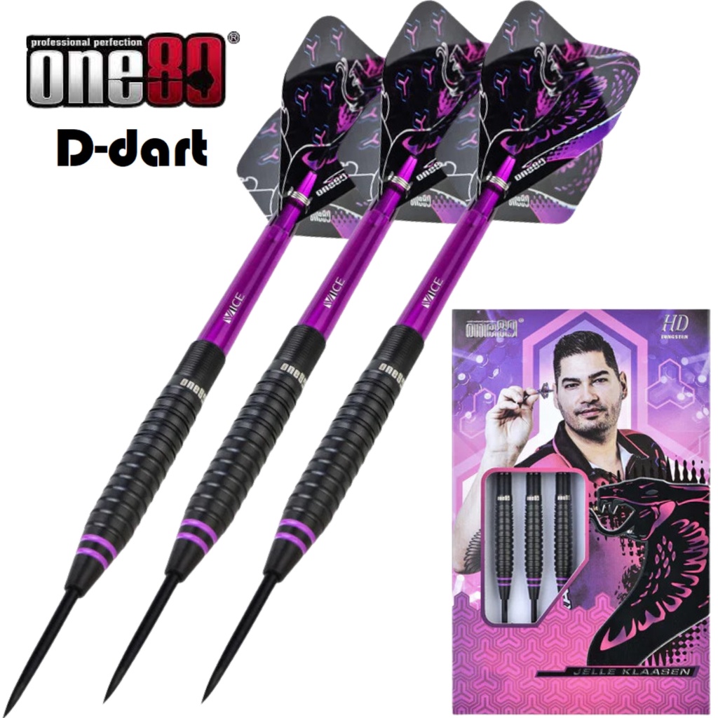 ONE80 STEEL TIP DART - 22G/23G/24G JELLE KLAASEN HD Darts The Cobra ...