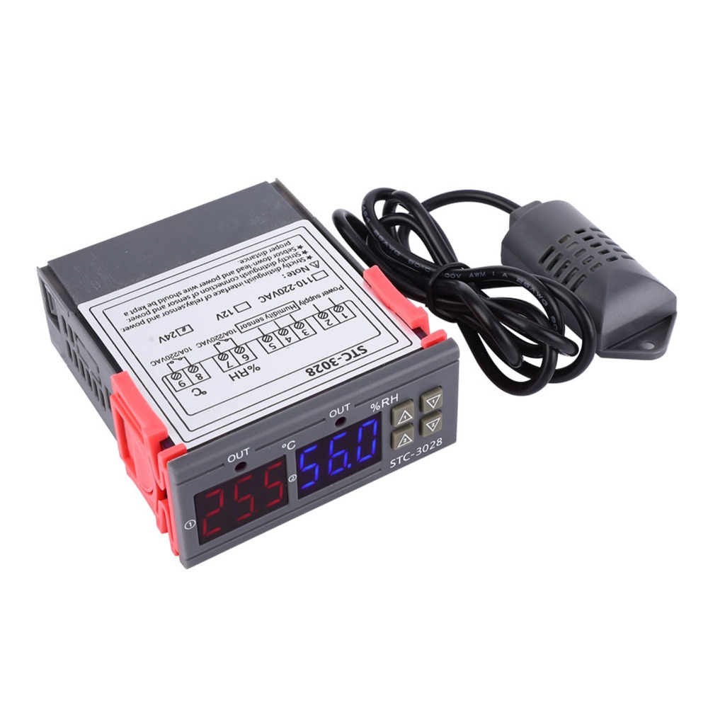Microcomputer Control STC-3028 Temperature Humidity Controller 10A 12V ...