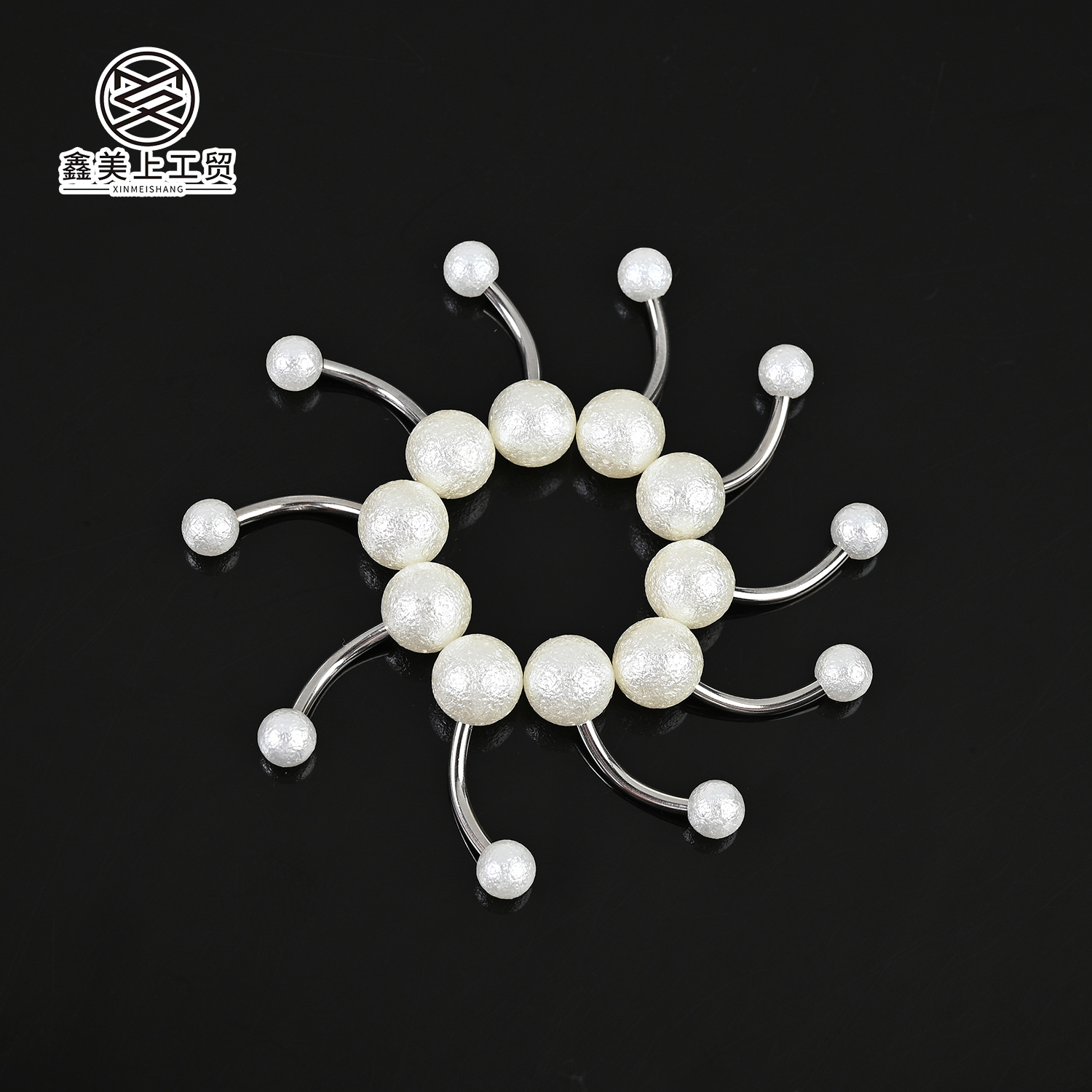 Pearl silver Rod Lip Nail Navel Ring Simple Light Color Series Ear Nail ...