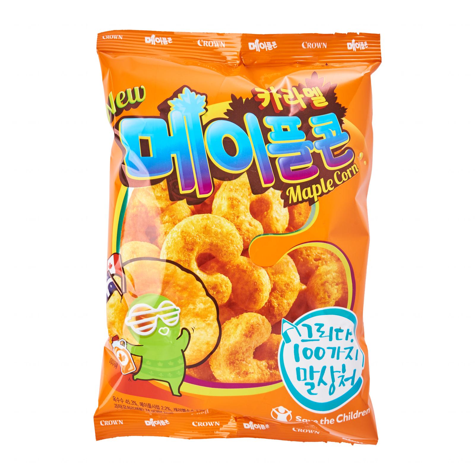 Crown Caramel Corn Snack With Maple Syrup Korean (Laz Mama Shop ...