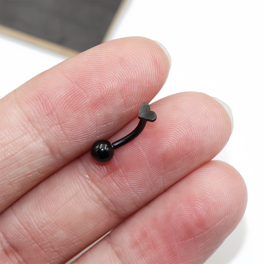 【Hot demand】Simple heart-shaped curved rod unisex eyebrow nail direct ...