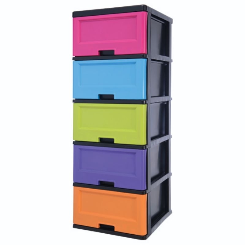 CENTURY 5 LAYER MULTICOLOUR DRAWER / DRAWER PLASTIK / DRAWER 5 TINGKAT ...