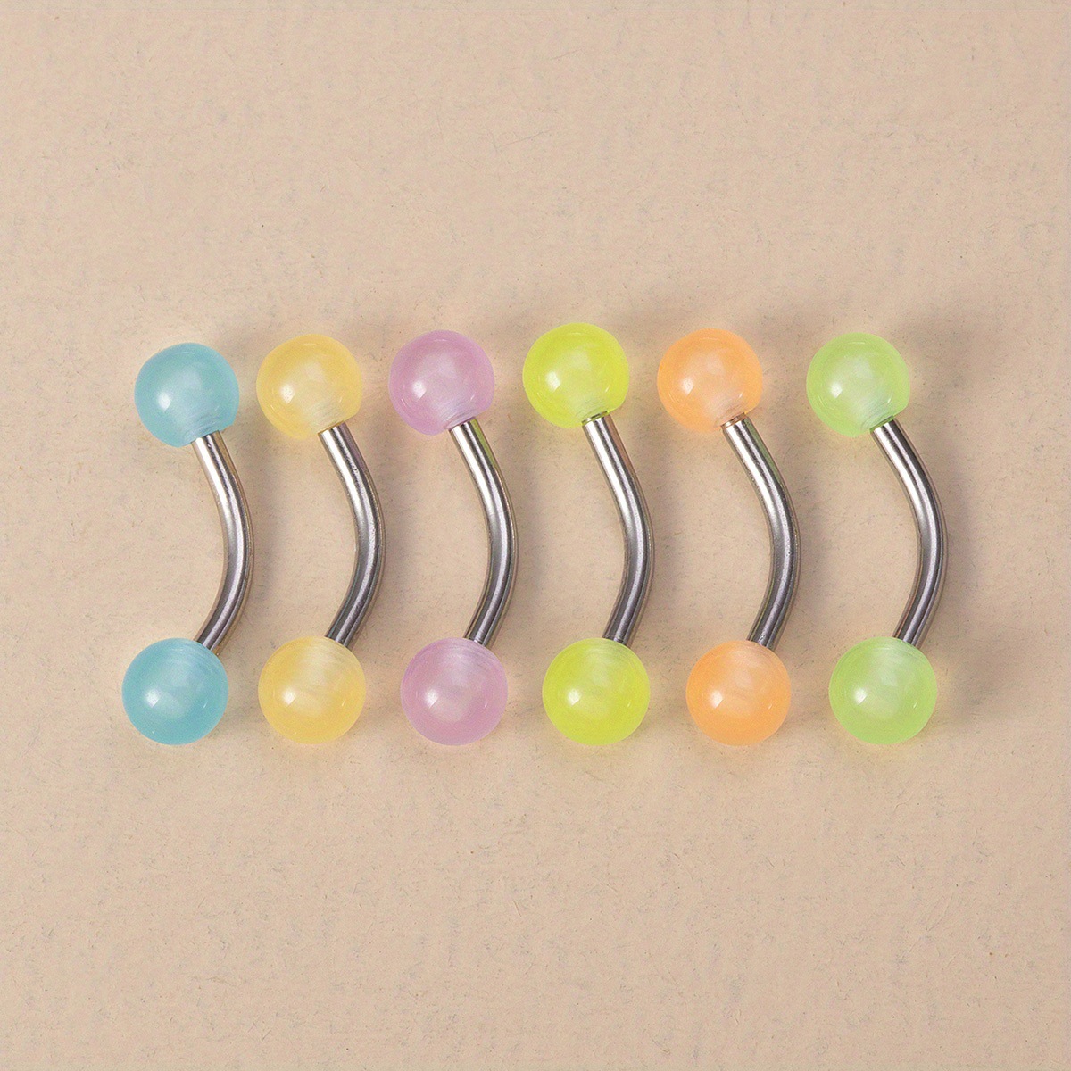 【Essential Good Item】6 pieces of stainless steel eyebrow nail luminous ...