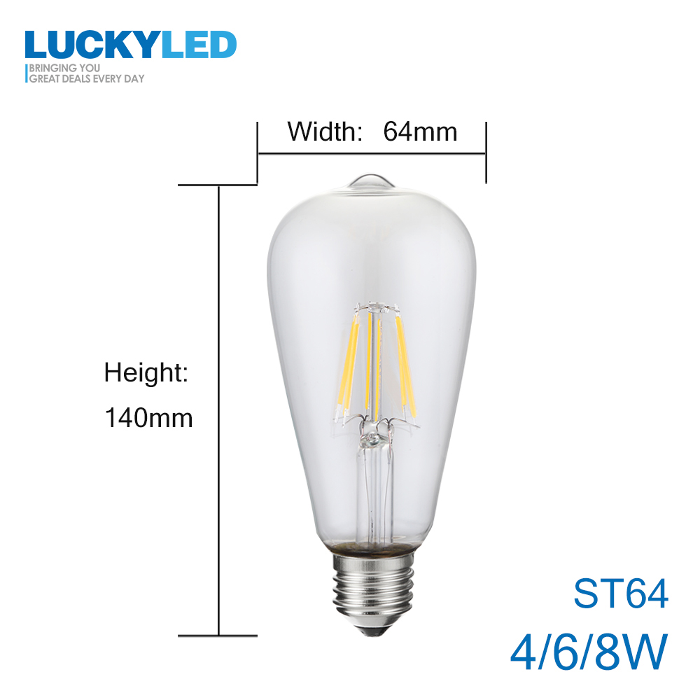 【TopazTrove】LUCKY Led Bulb E27 E14 220V Dimmable 2W 4W 6W 8W Led Candle ...