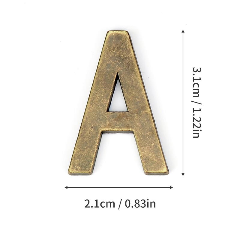 1pcs Metal Self Adhesive House Number English Alphabet Letters For ...