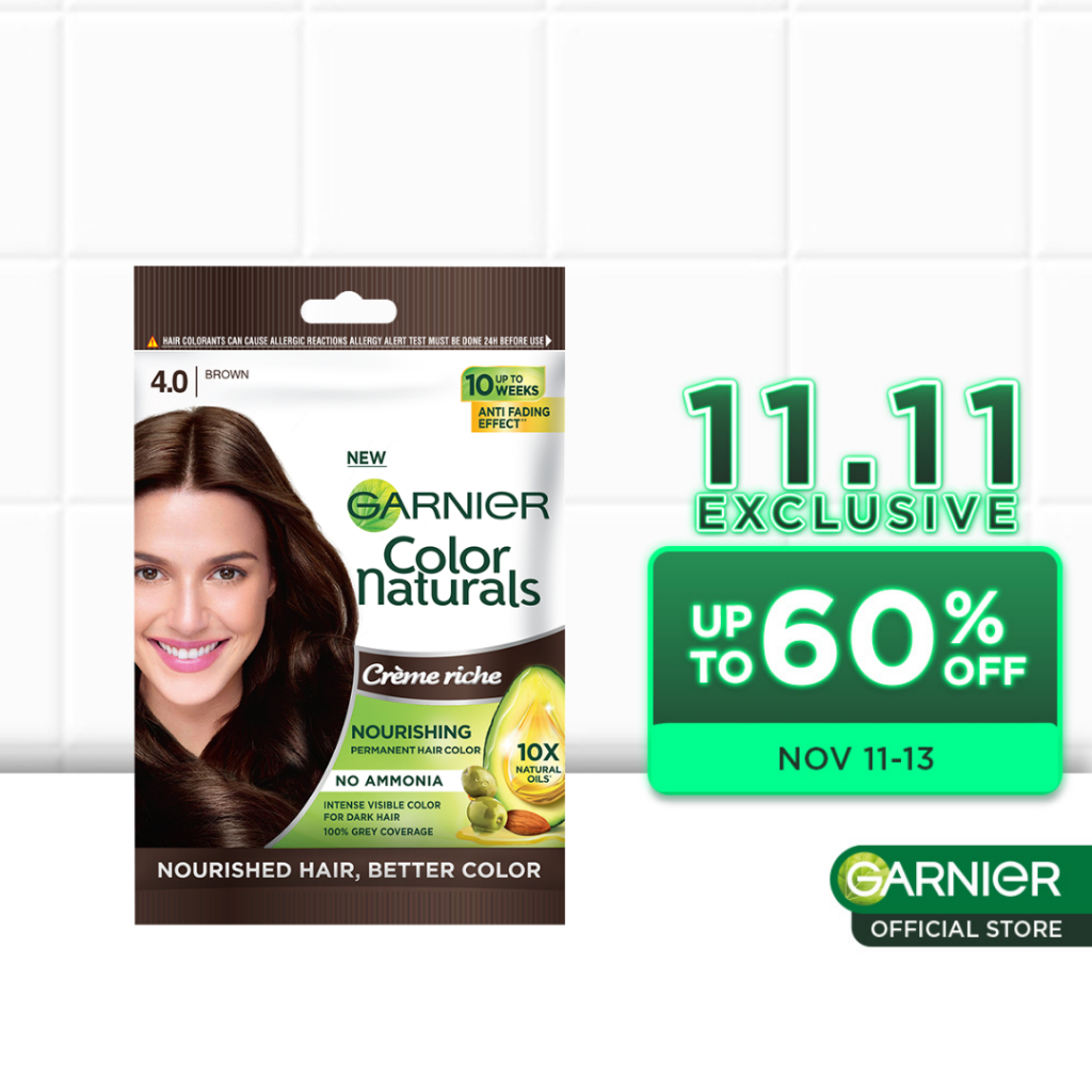 Garnier Color Naturals (Shade 4.0 Brown) – DIY Longlasting Hair Color ...