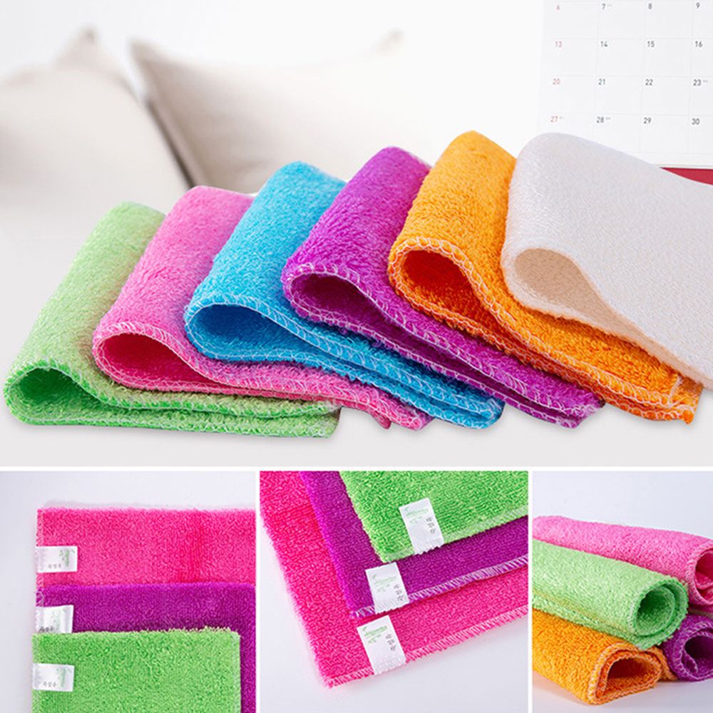 1/5PCS Home & Living Anti-grease Bamboo Fiber Scouring Pad Cleaning ...