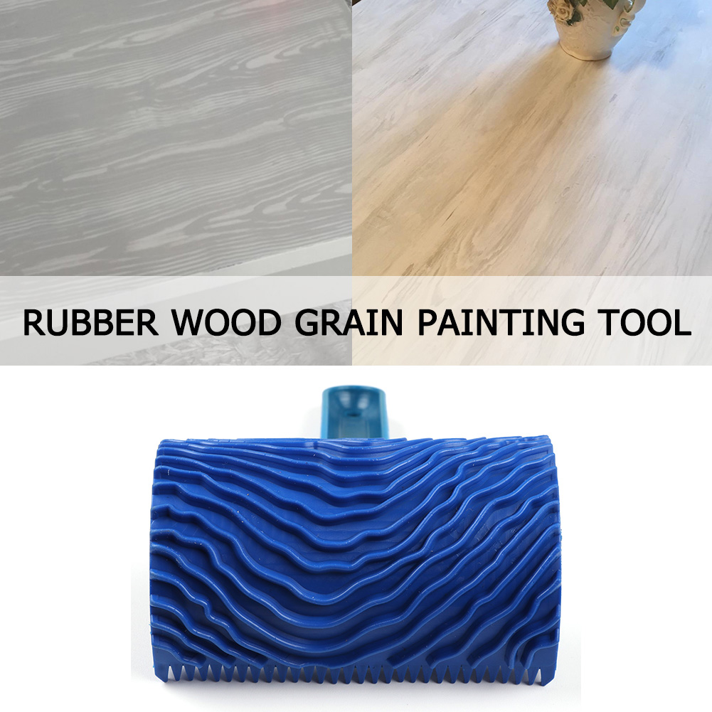 Blue Rubber Wood Grain Pattern Roller Clear Wood Graining Roller ...