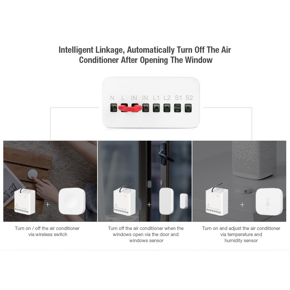 Yuanyan Original Mijia Aqara Two-way Control Module Wireless Relay ...
