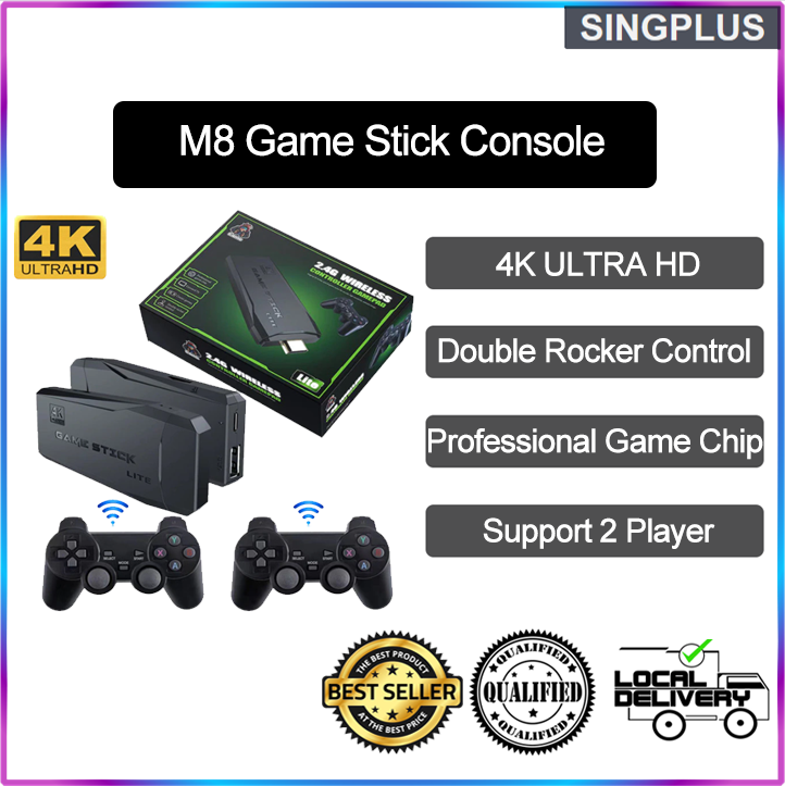 【SG LOCAL SELLER】Video Game Sticks M8 Console 2.4G Double Wireless ...