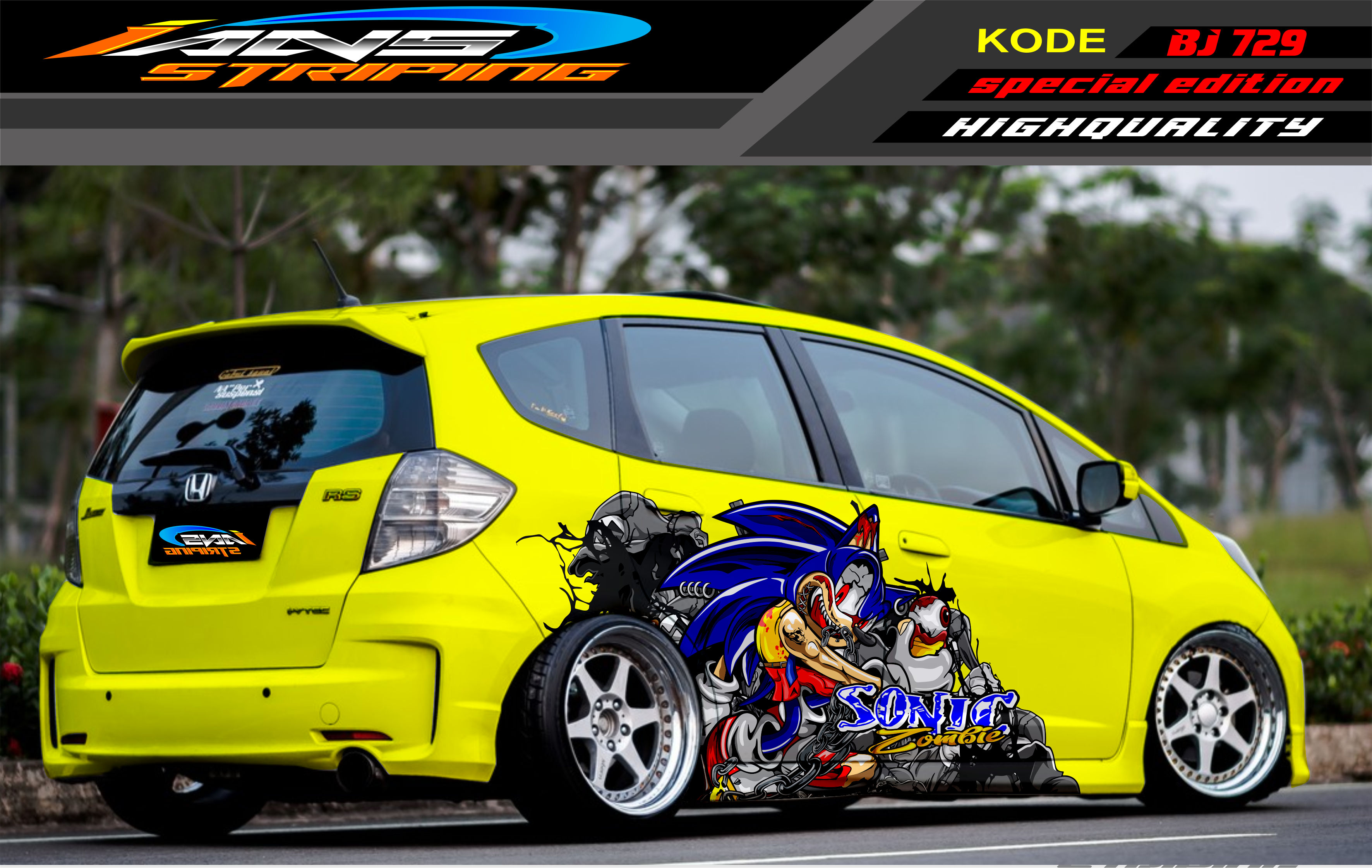 STIKER HONDA BRIO / STICKER HONDA JAZZ / STICKER DECAL MOBIL JAZZ ...