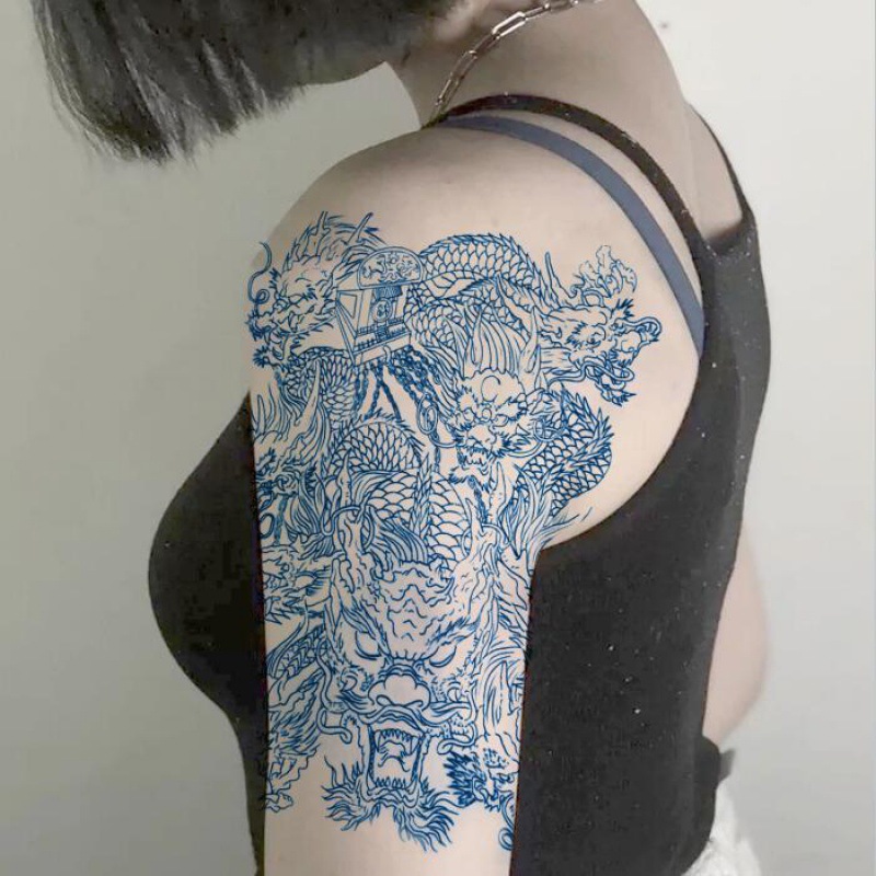 【Factory prices】Color Prajna Waterproof Tattoo Sticker Men's Long ...