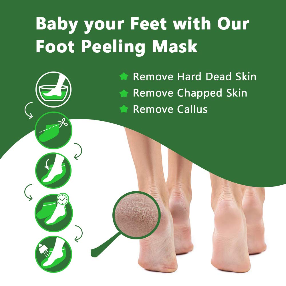 HOT Exfoliating Foot Mask - Skin exfoliating foot mask for dry, chapped ...