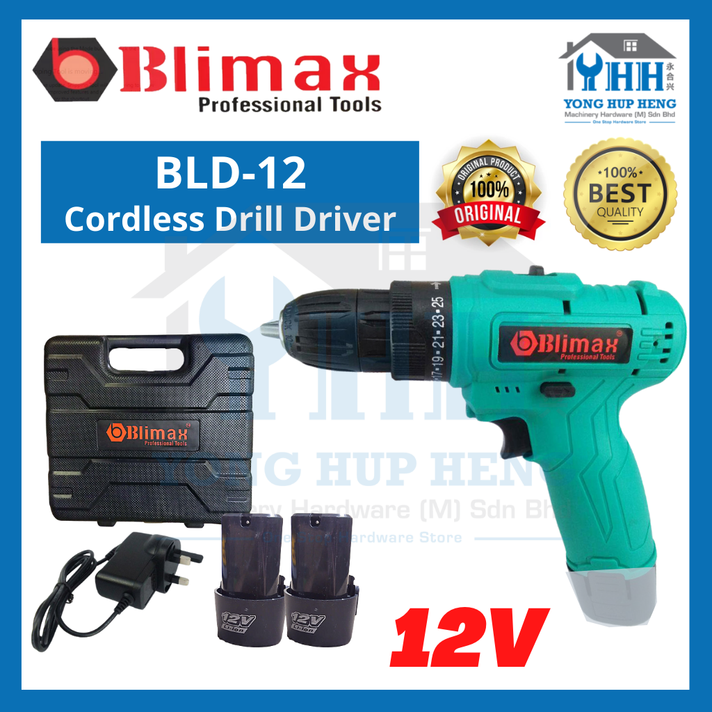 BLIMAX PROFESSIONAL TOOLS - 12V Cordless Drill Driver BLD-12 | Hand ...
