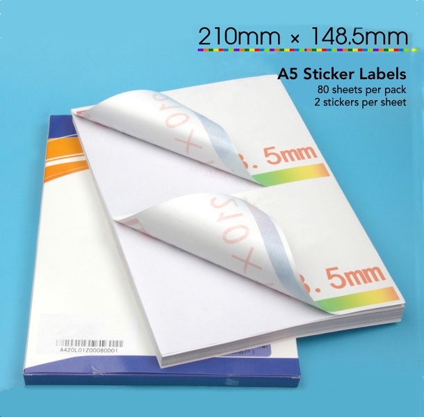 A5 Matte Sticker Label - Print And Stick! Blank Paper Tag Business ...