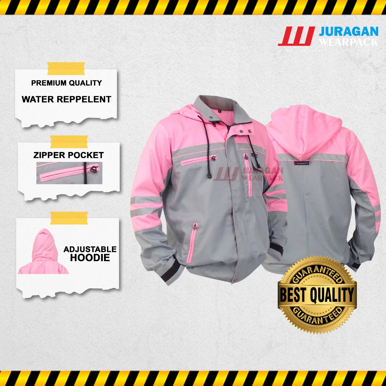 Wearpack Kerja Wanita Warna Pink Kombinasi Abu | Lazada Indonesia