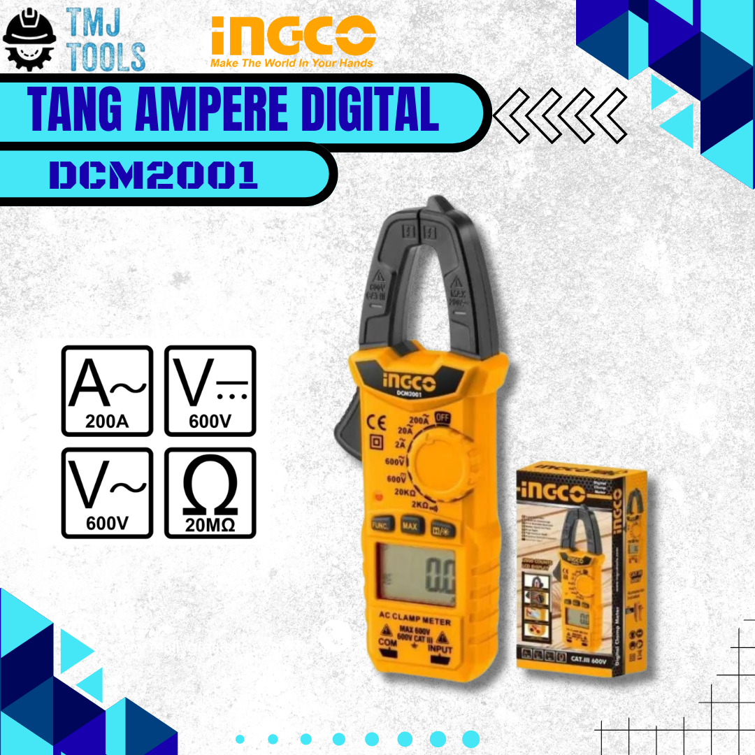 INGCO Tang Ampere Digital DCM2001 Tank Clamp Amper LCD Tes Cek ...