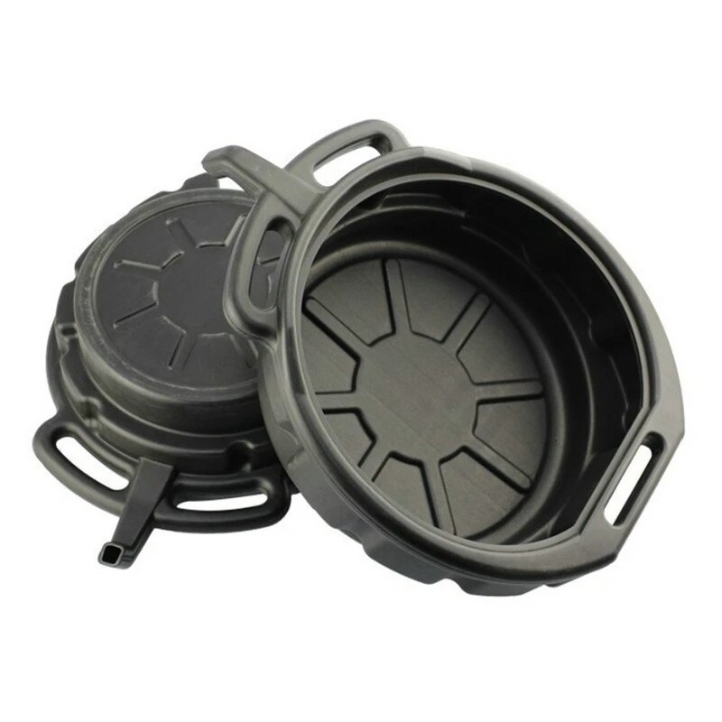 8L Oil Drain Pan Waste Engine Oil Collector Tank With Handle Gearbox ...