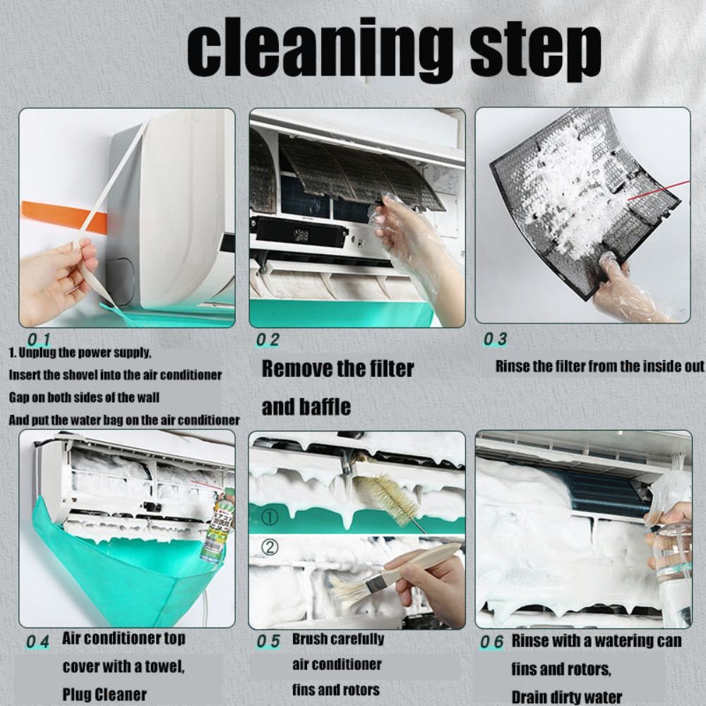 Thickened Durable With Water Pipe Cleaning Kit Dust Protection Air ...