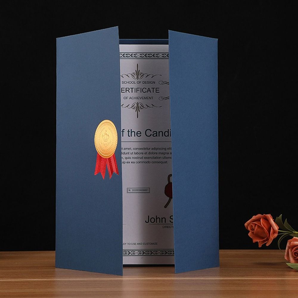 Graduation A4 Award Certificate Holder Three-fold Page Paper Envelope ...