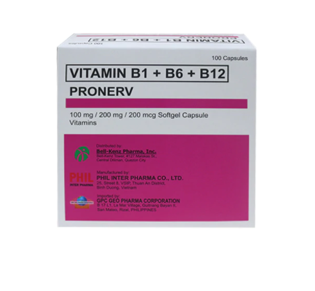 PRONERV 100mg/ 200mg/ 200mcg 100 Softgel Capsule | Lazada PH