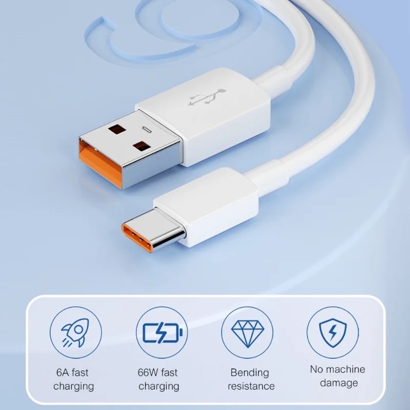 Aweisuan High Quality USB C 66W Fast Charge Cable 1M 2M 3M 5M 8M 10M ...